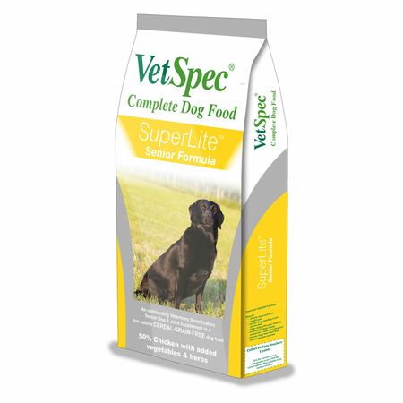 VetSpec Complete SuperLite Senior Dog Food - 12kg (Chicken, Veg & Herbs ...