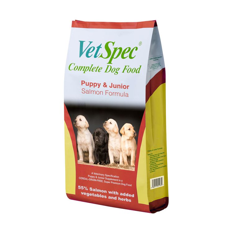 VetSpec Complete Puppy & Junior Dog Food (Salmon, Veg & Herbs) from £14.82